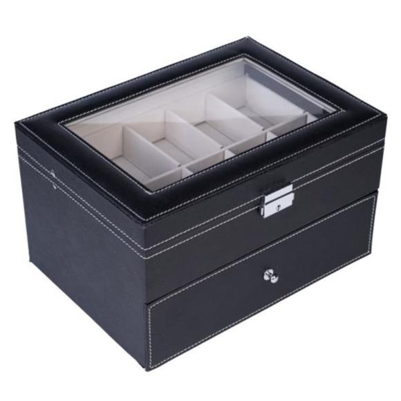 Storage & Organization | 2 Compartments Dual Layers Elegant Wooden ...